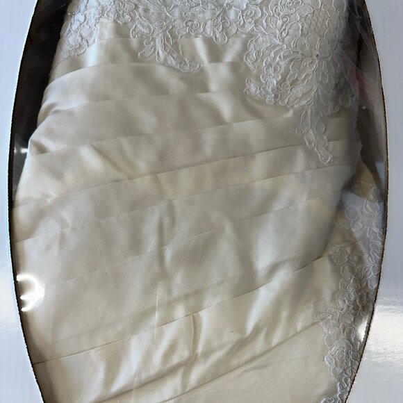 JLM Couture Lazaro | Dresses | Ivory Silk Lace Shoulder Aline Draping ...